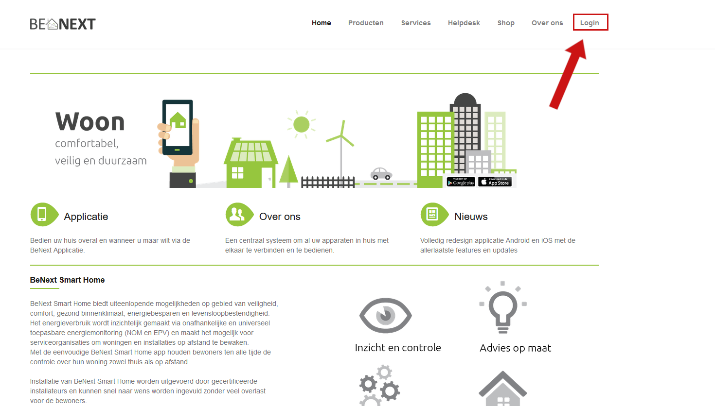 Internet gateway aanmelden – BeNext